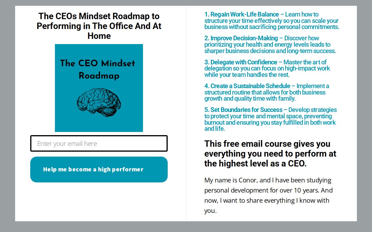 CEO Mindset Roadmap